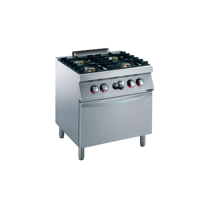 Zanussi 372002 Modular Cooking Range Line EVO700 4-Burner Gas Range on ...